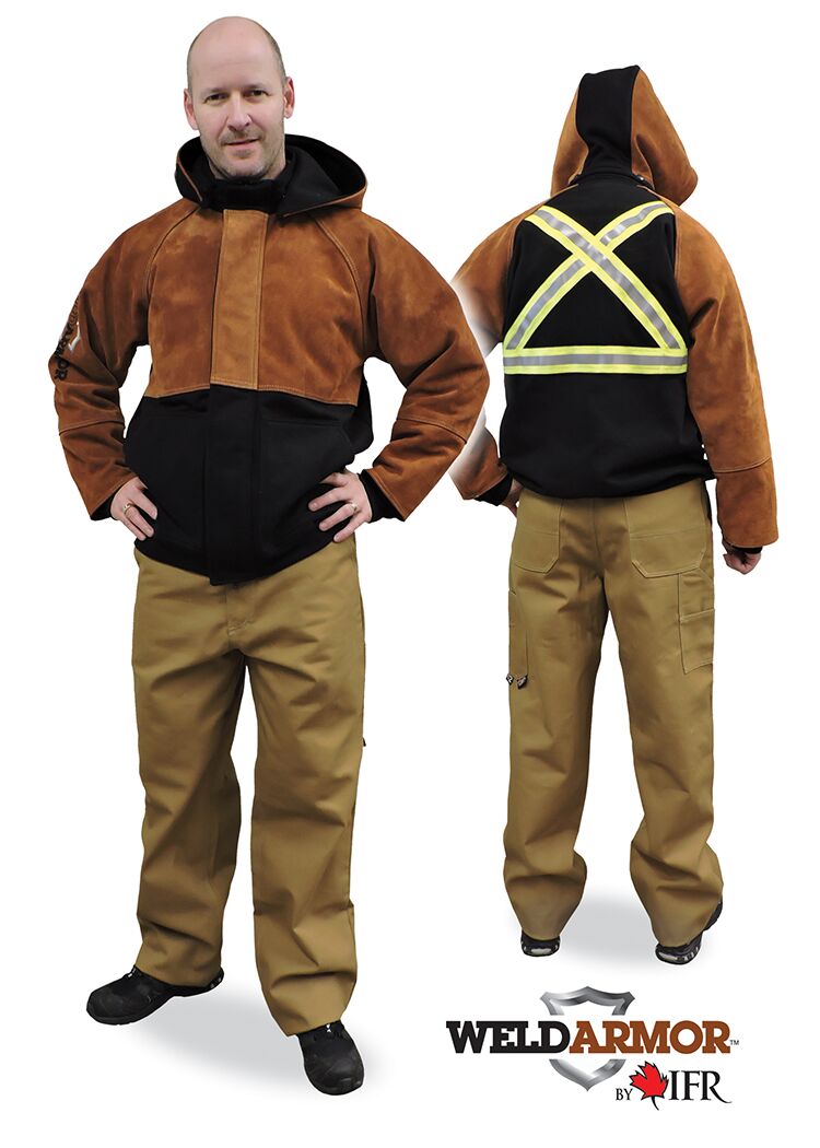 Weldarmor Jacket brown striped - Pipeliner style - | Buy Online For ...